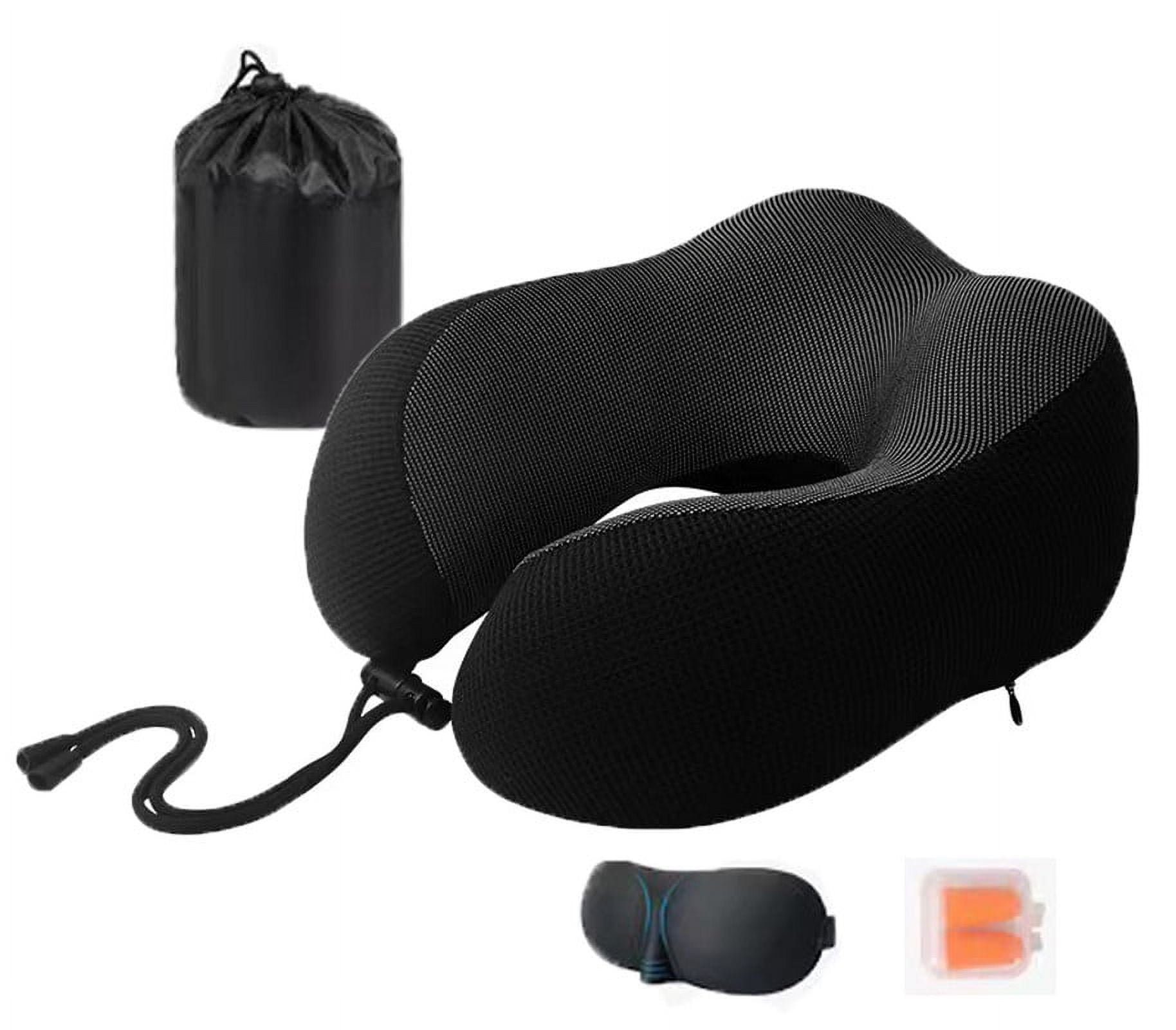 Neck Pillow for Traveling, Upgraded Travel Neck Pillow for Airplane 100 ...