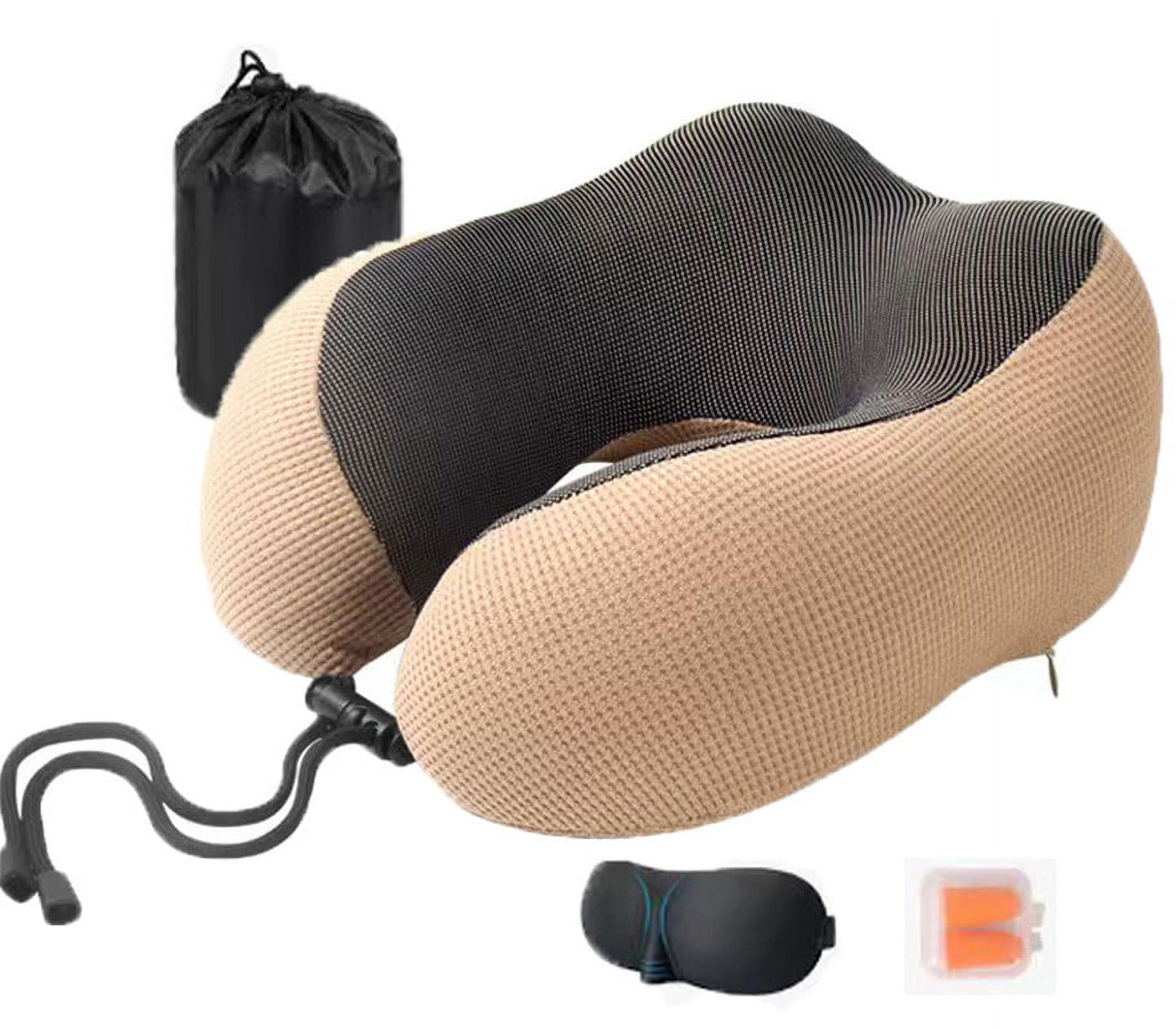 Neck Pillow for Traveling, Upgraded Travel Neck Pillow for Airplane 100 ...