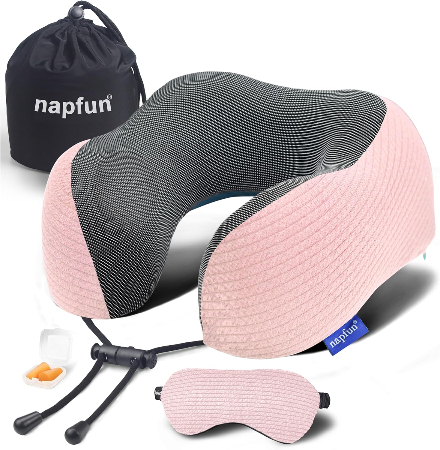 Neck Pillow for Traveling, Upgraded Travel Neck Pillow for Airplane 100 ...