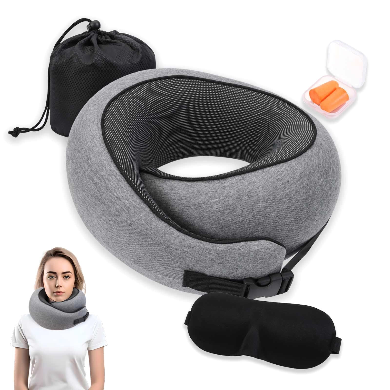 Neck Pillows for Travel, Airplane Pillow, Memory Foam for Kids & Adults Travel Pillow, 360 ...