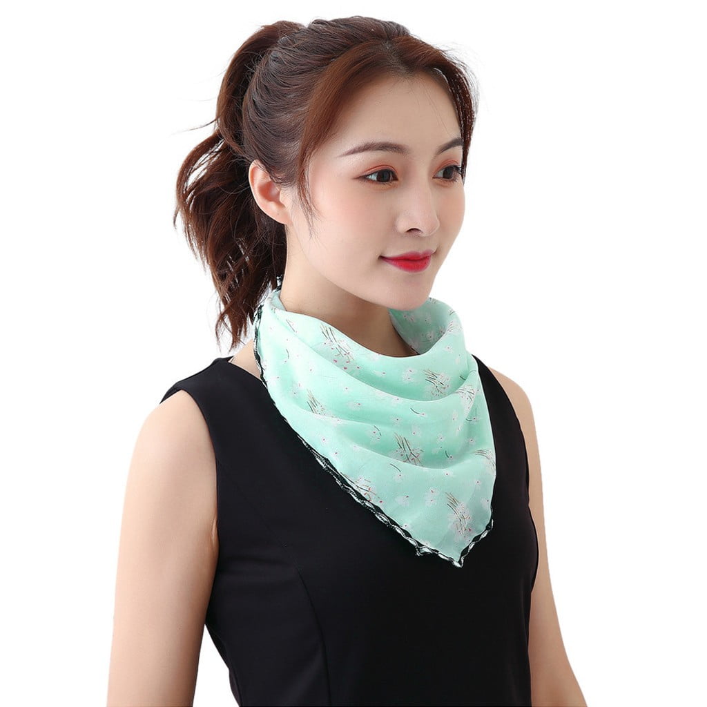Neck Protection Scarf Mask Sun Women Print Mask Masquerade Mask For ...