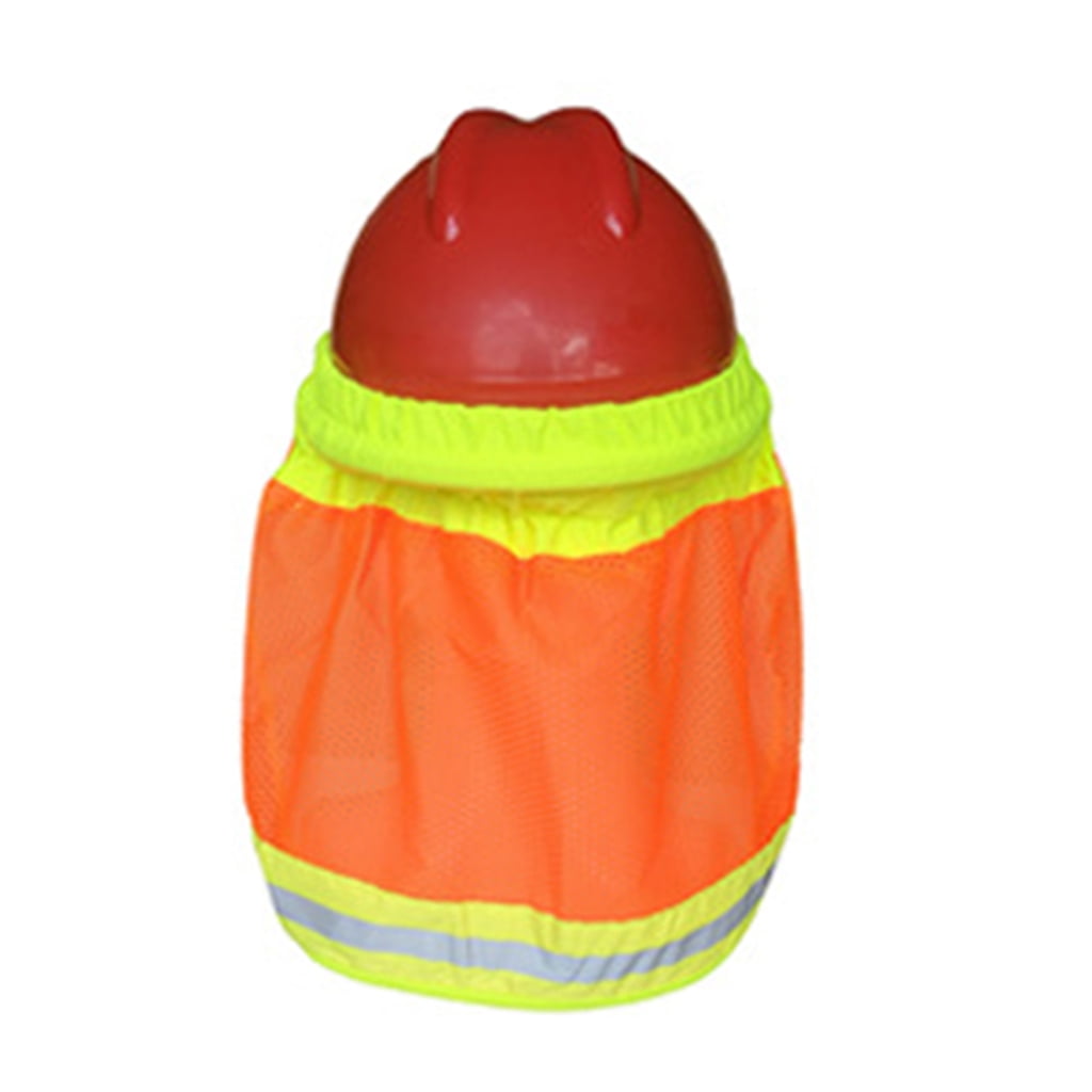 Neck Protector&Reflective Stripe Decor Work Hat Teenagers Outdoor Visor ...