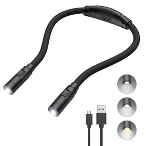 LINKPAL Portable LED Neck Reading Light, USB Rechargeable, 3 Amber ...