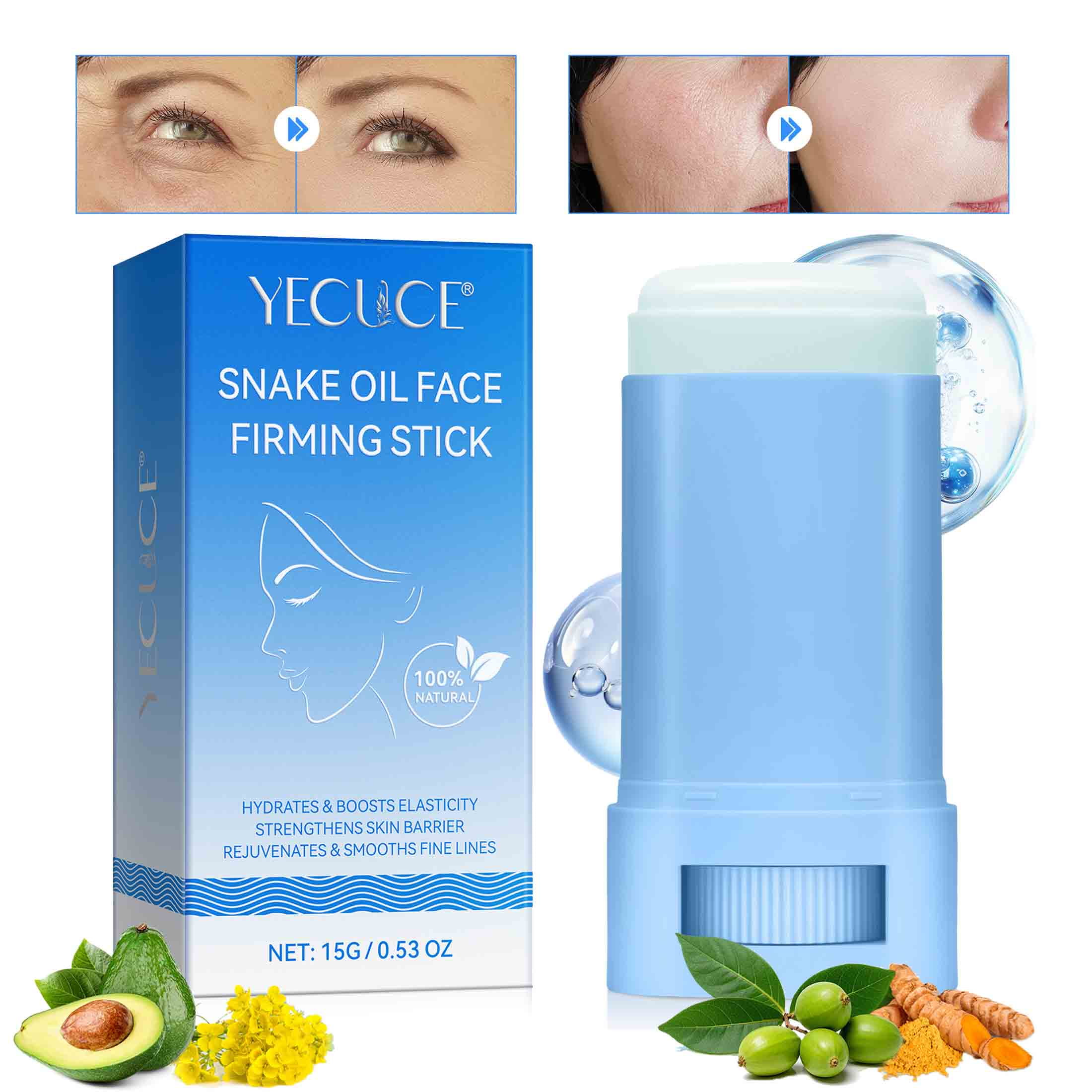 Neck Renewal Solid Balm - Hydrating Stick with Avocado & Jojoba Oil ...