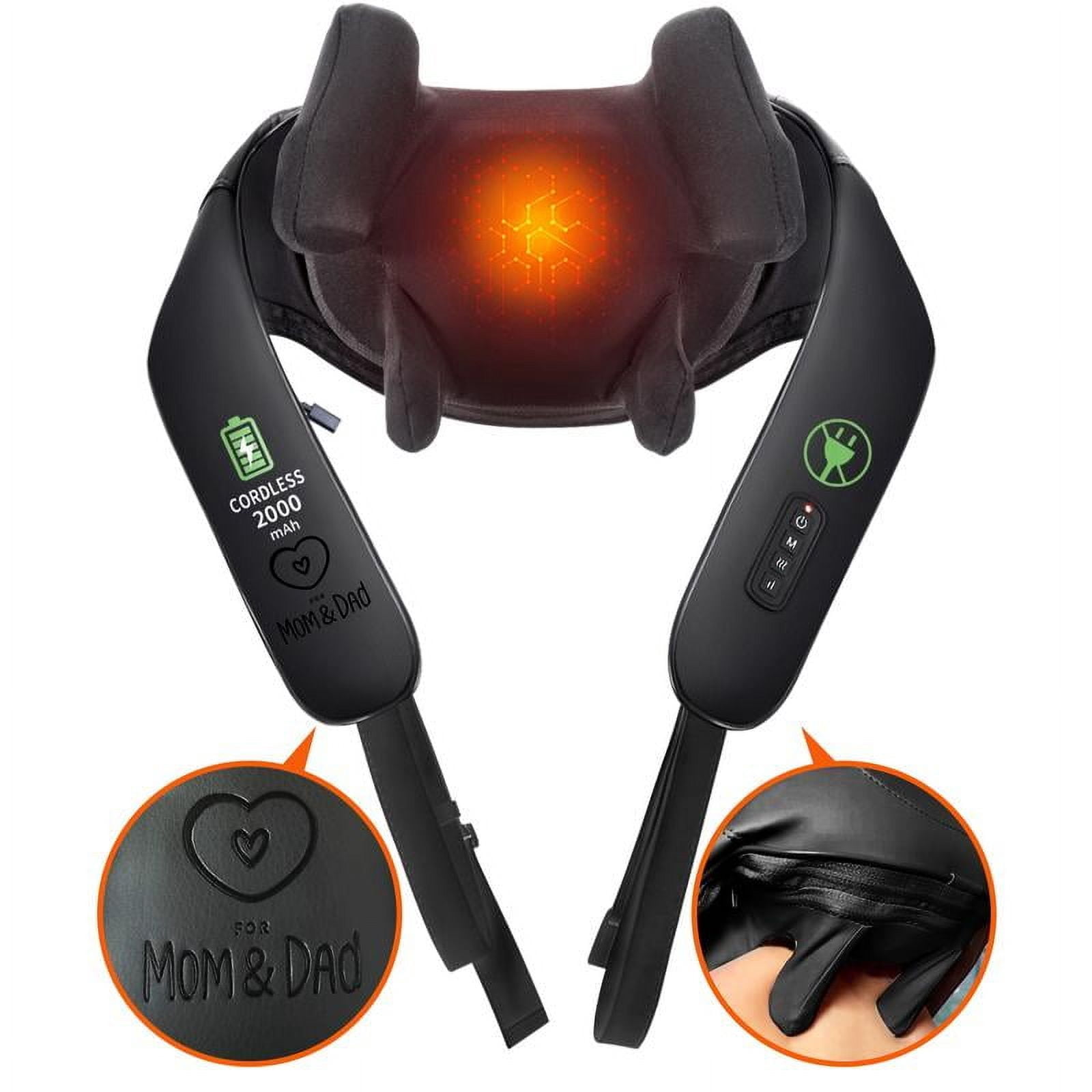 Neck and Shoulder Massage Shawl Massager with Heat - Deep Tissue 6D ...