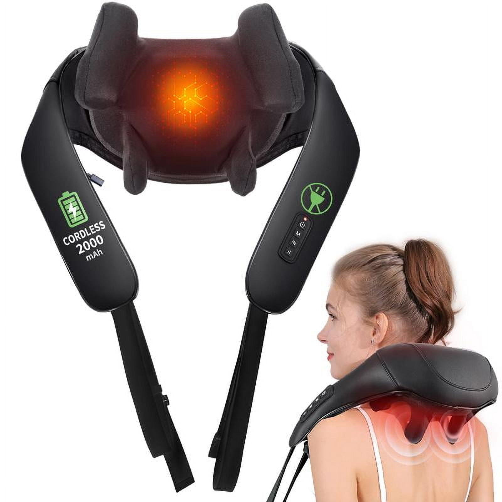 Neck and Shoulder Massage Shawl Massager with Heat - Deep Tissue 6D ...