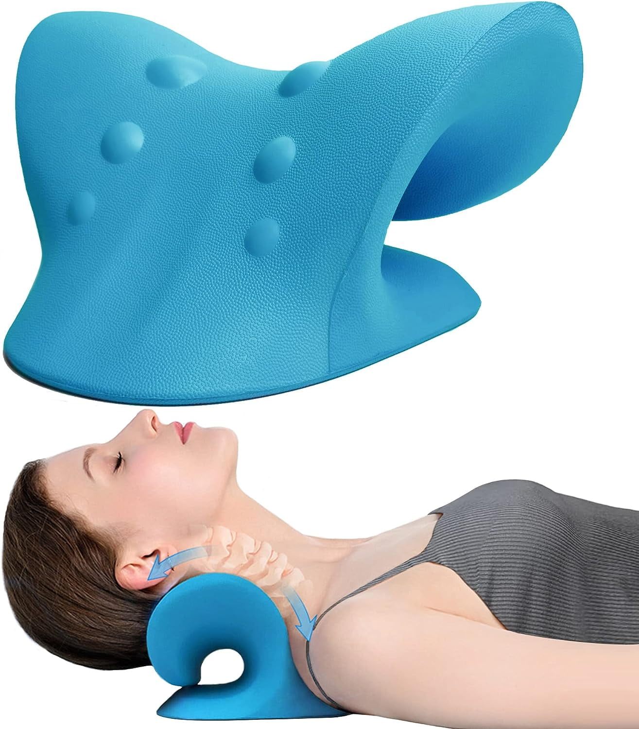 Neck and Shoulder Relaxer, Portable Neck Stretcher Posture Corrector ...
