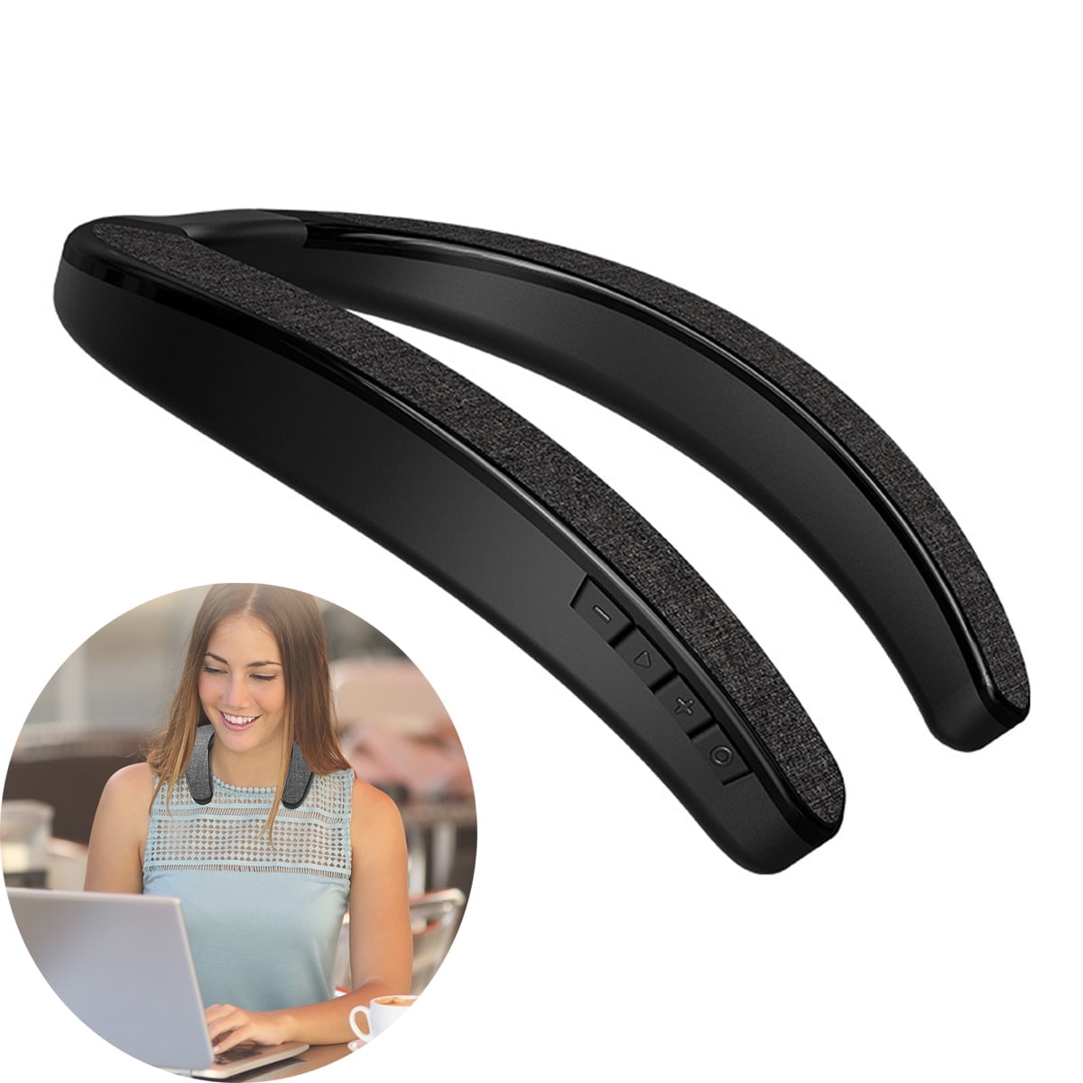 Neck Speaker, Bluetooth 5.3 Built-in mic, Neckband Speakers True 3D ...
