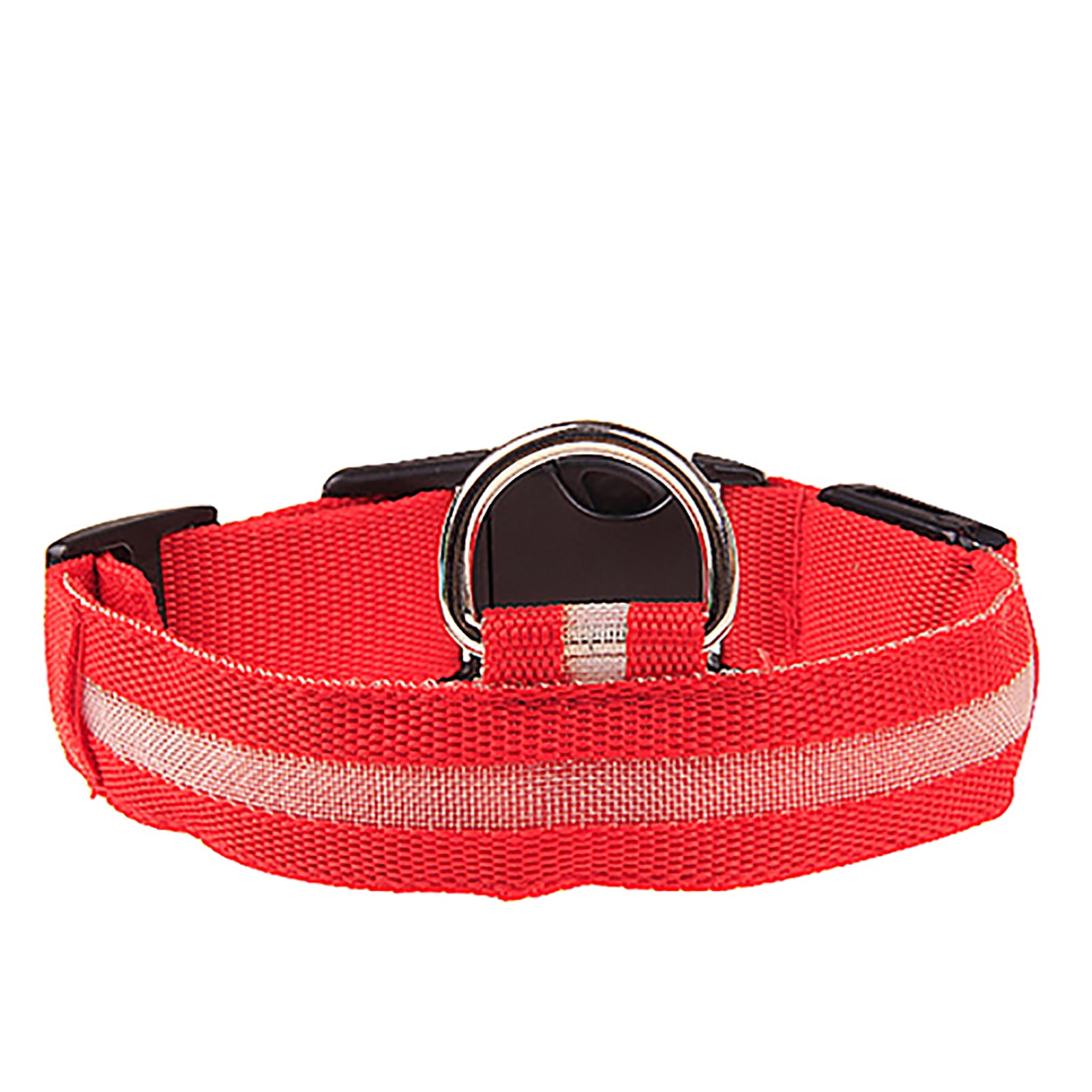 Neck Strap Adjustable Rain Resistant Nylon LED Dog Collar - Walmart.com