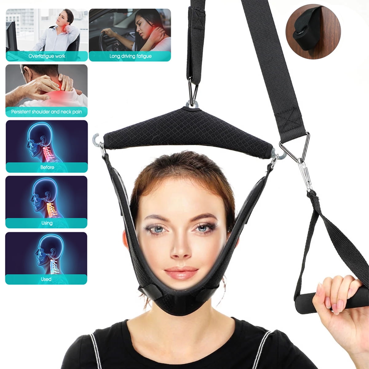 IFCOW Neck Stretcher, Over-The-Door Cervical Traction Device for Pain Relief - Walmart.com