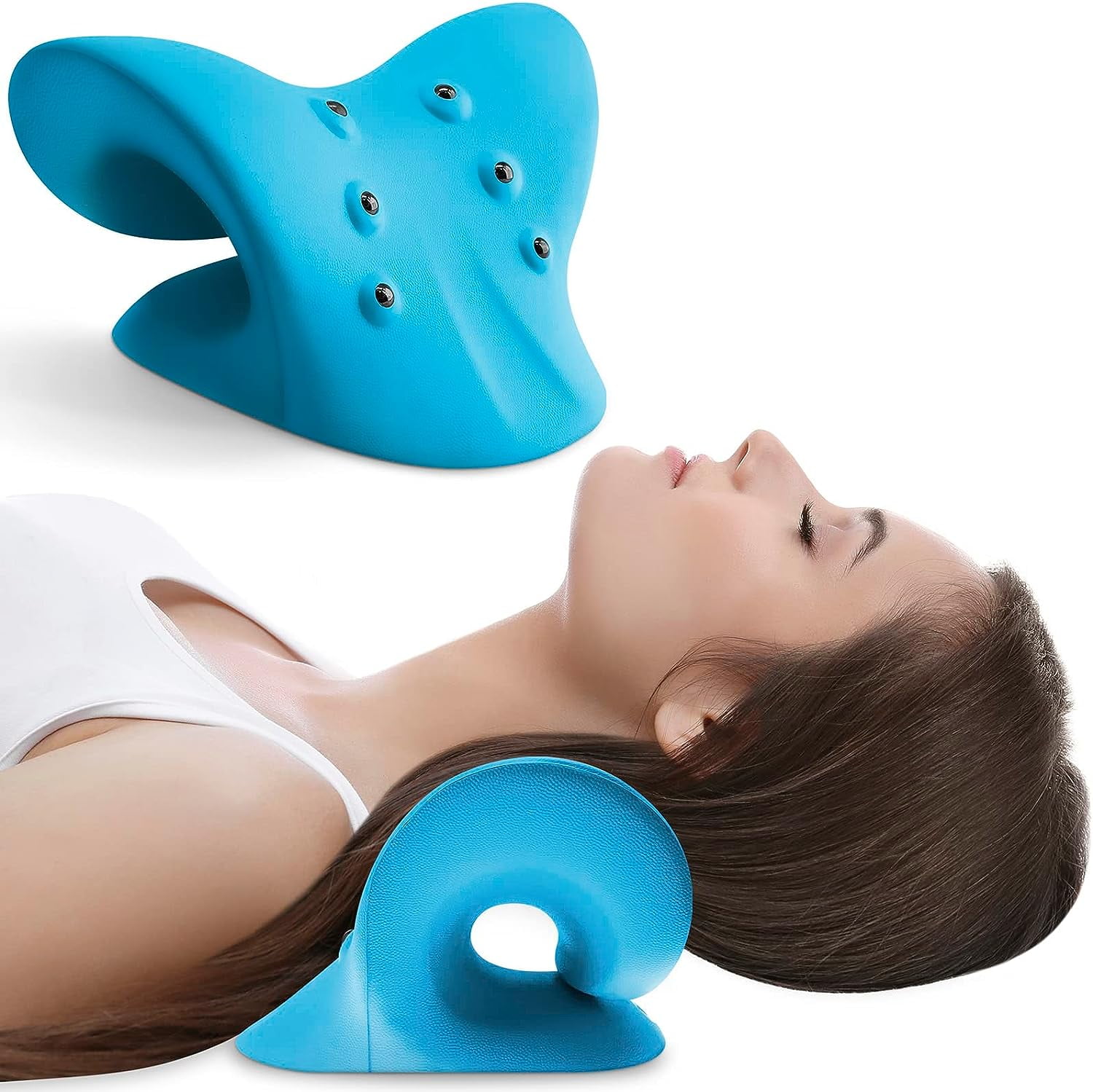 Neck Cloud - Cervical Traction Device, Magnetic Therapy Neck Stretcher ...