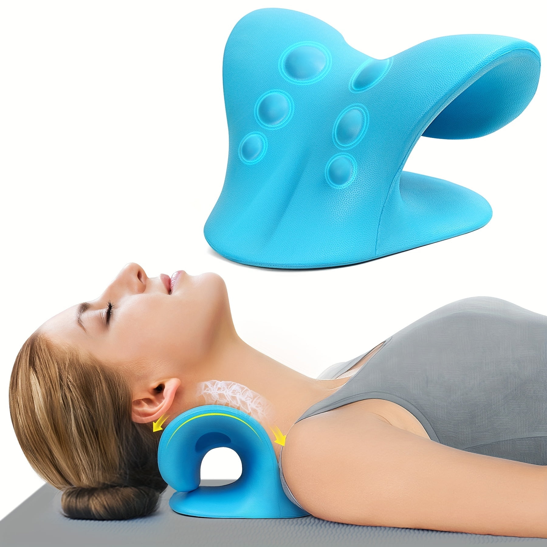 AutoGo, Neck Stretcher for Pain Relief, Cervical Traction Device, Blue ...