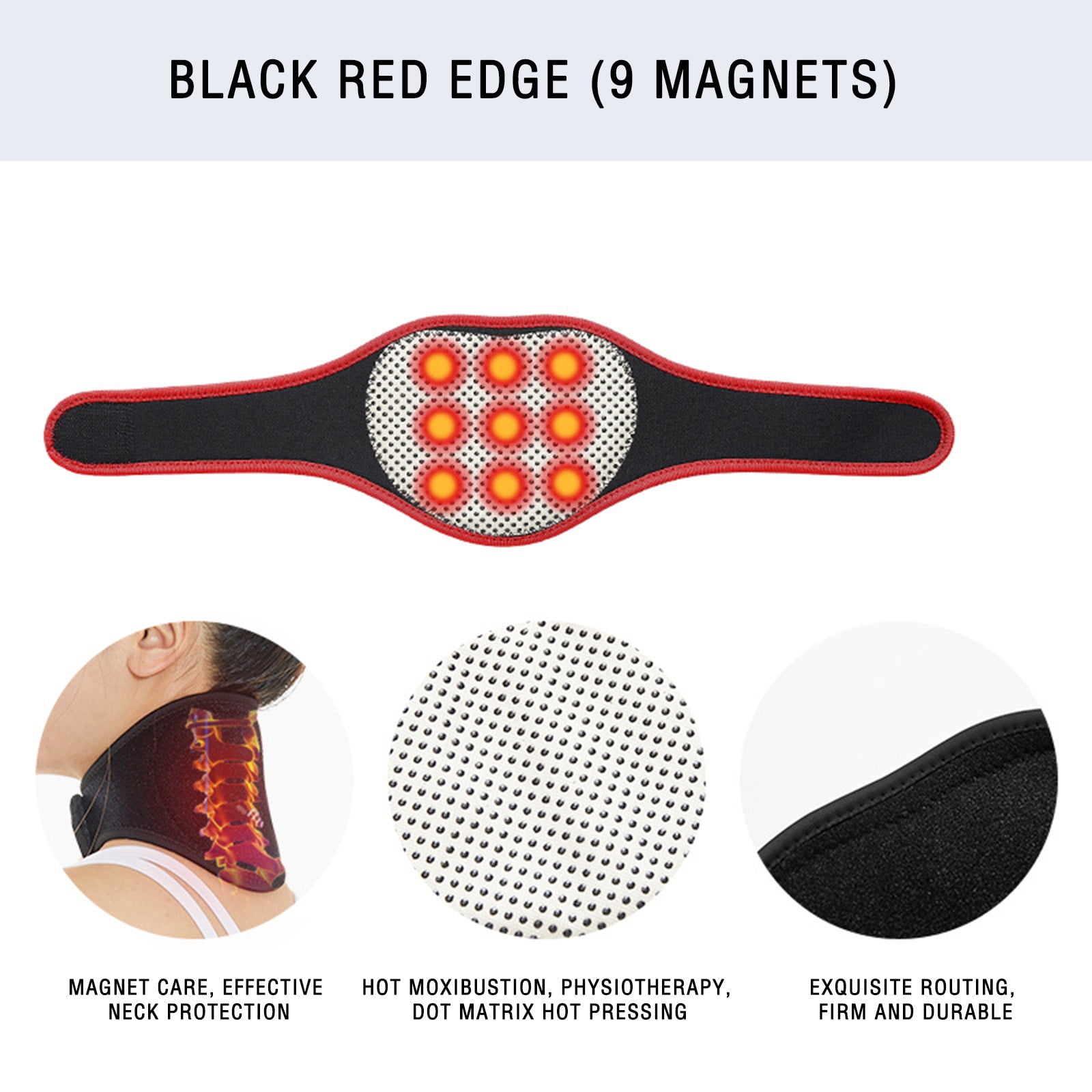 Neck Support Collar, Warm Cold Therapy, Adjustable Straps, Soft Fabric ...