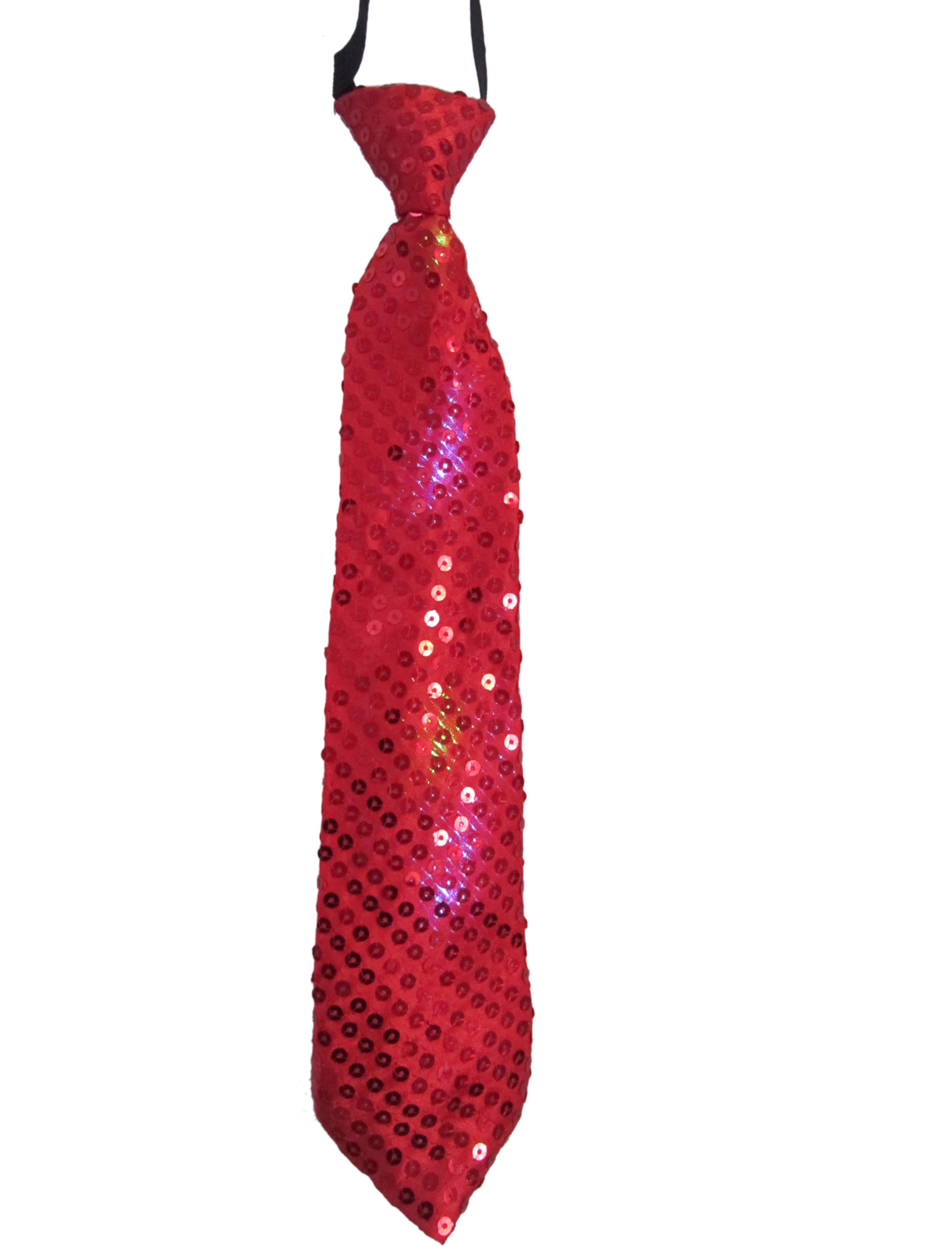 Dress Up America Necktie With Flashing LED Lights - Costume Sequin Tie ...