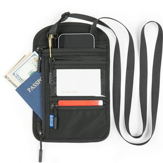 Neck Wallet Passport Holder, Olive Green Travel Pouch W/ RFID Blocking ...