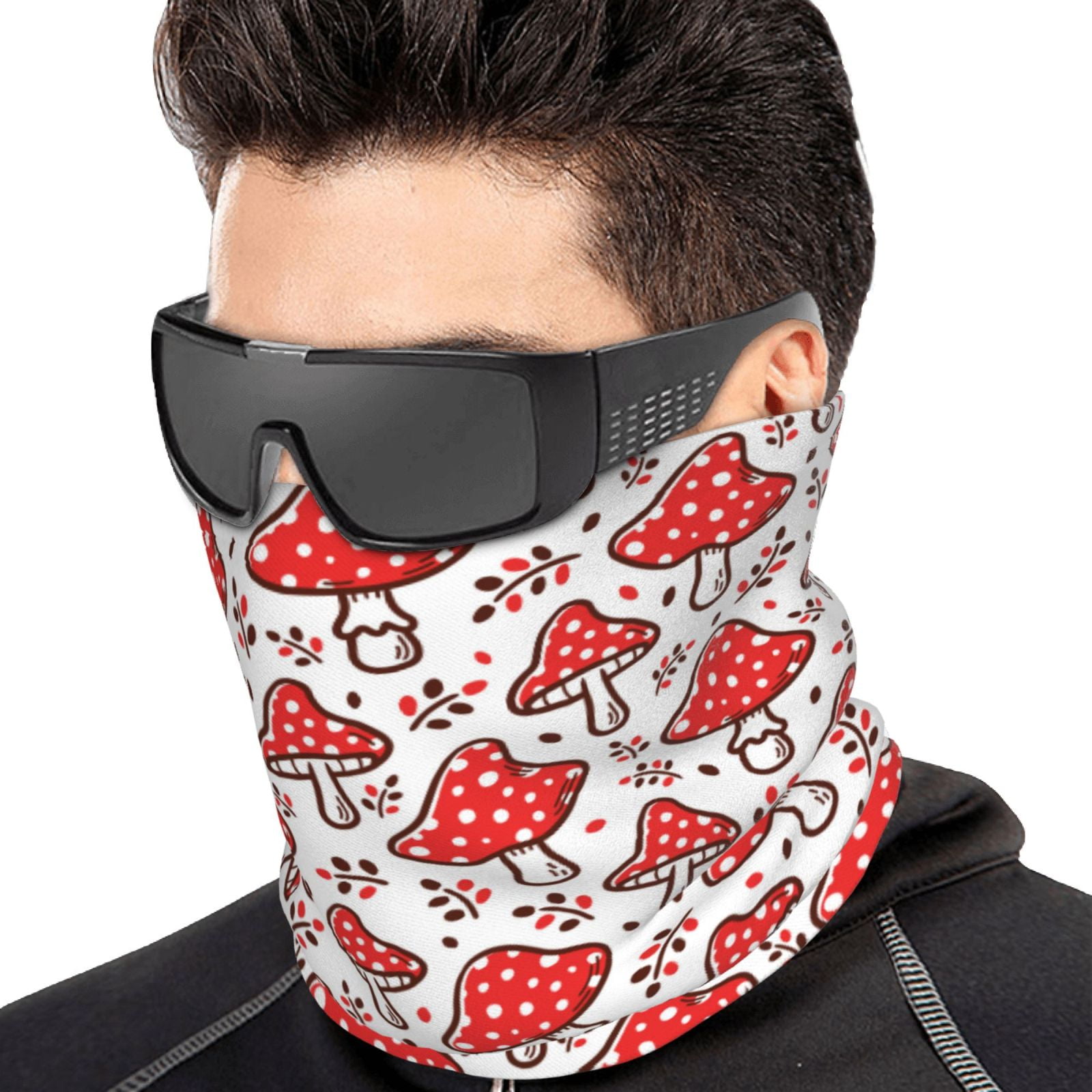 Neck Warmer Scarf, Amanita Red Mushroom Soft Headband Hair Sock Head ...