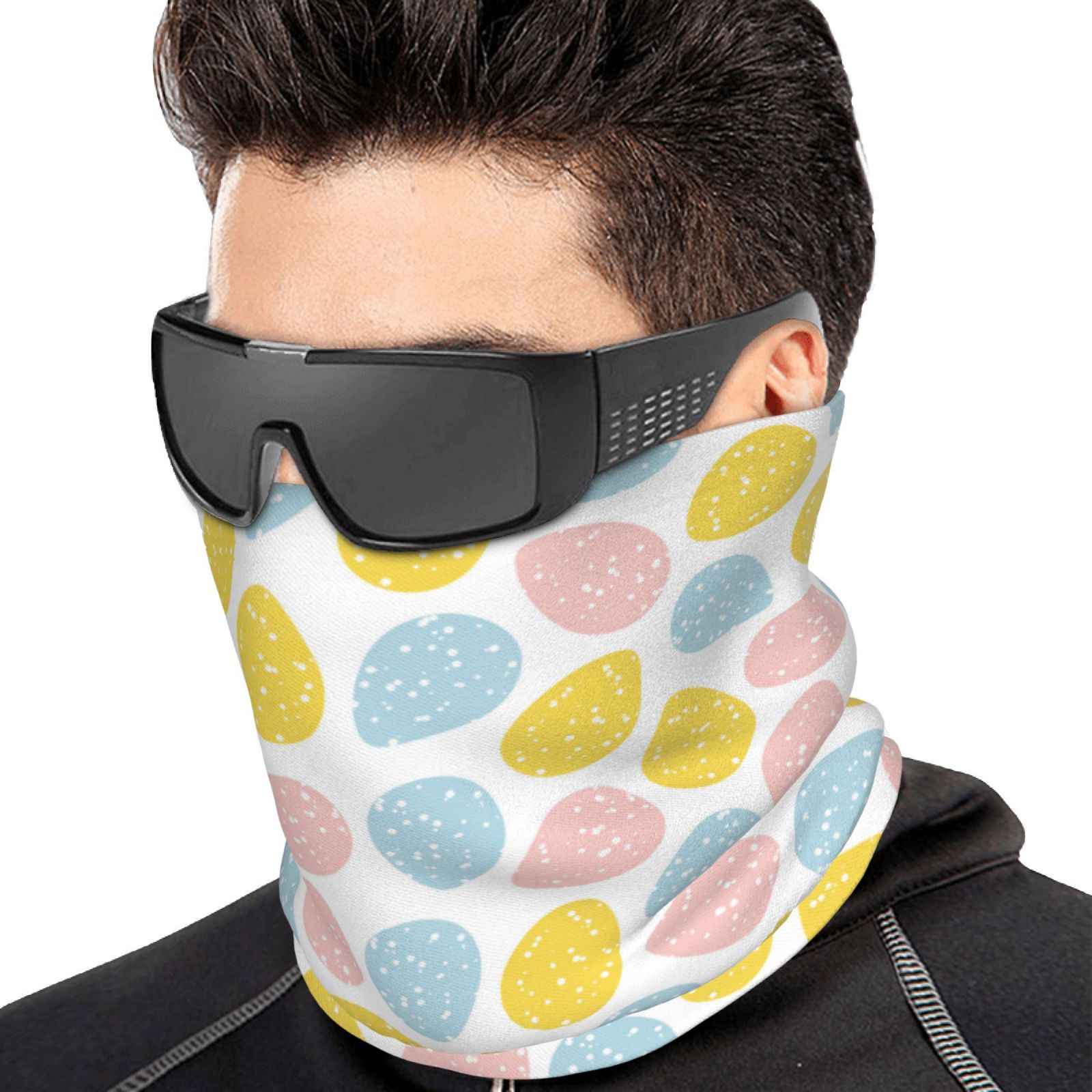 Neck Warmer Scarf, colorful eggs print Soft Headband Hair Sock Head ...