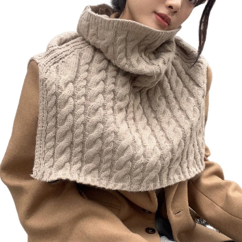 Neck Warmer Shawl Knitted Scarf Neckerchief Scarf For Women Neck Wrap ...