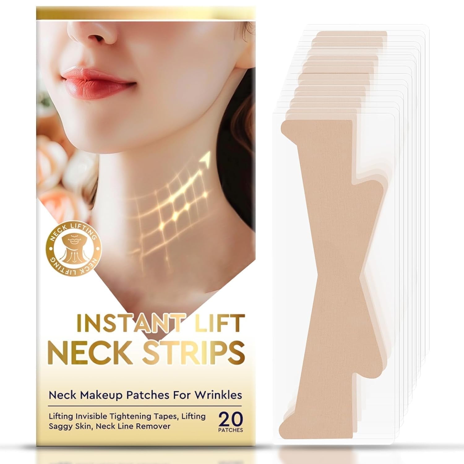 Mochiby Neck Wrinkle Patches, Neck Lift Tape, Firming Anti-Aging Pads ...