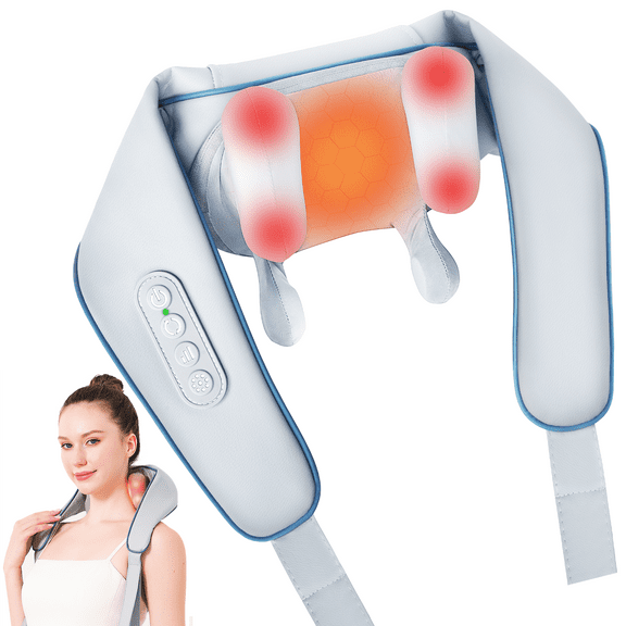 Cordless Shiatsu Neck and Back Massager with Soothing Heat ...
