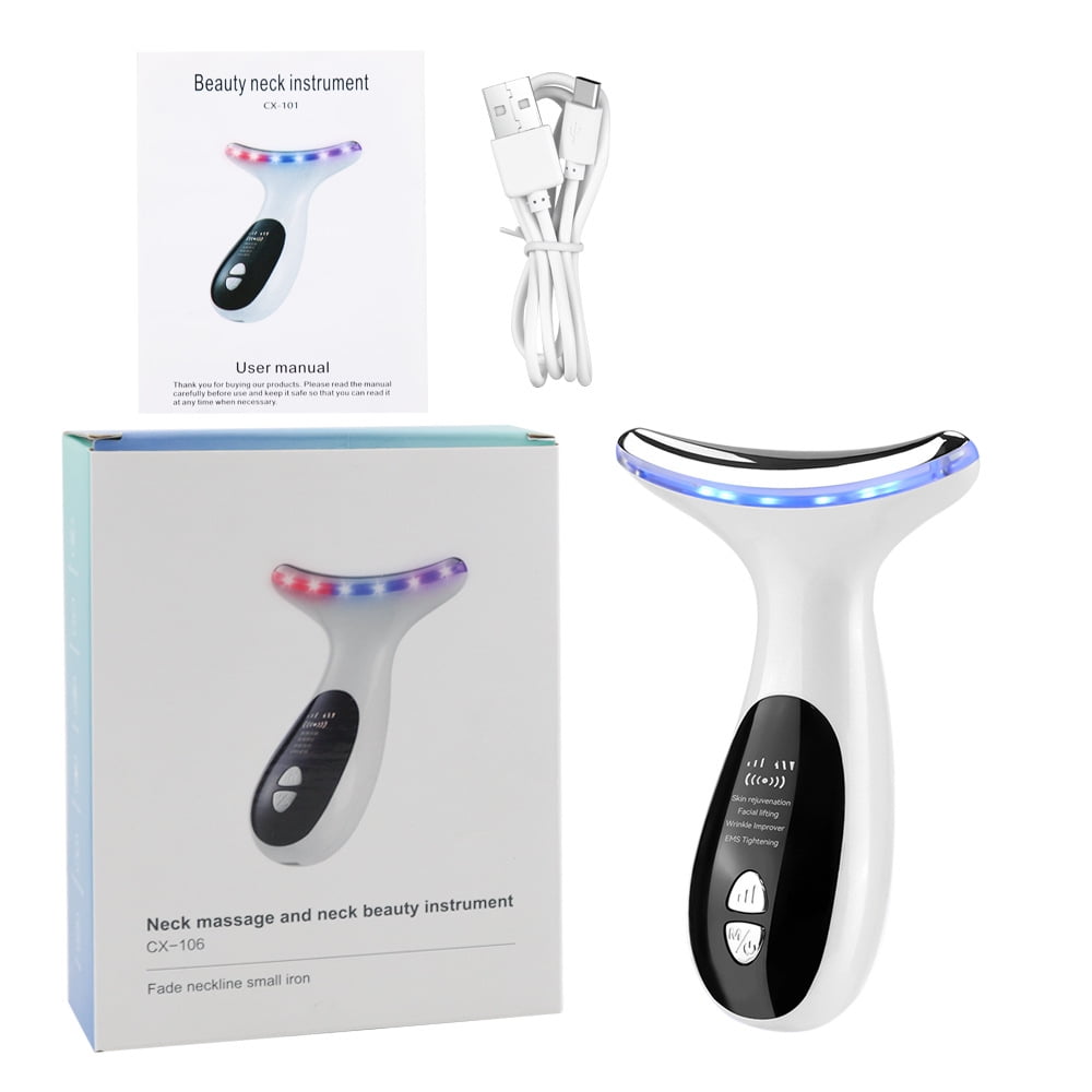 Neck beauty device lifting and firming to reduce neck lines, nasolabial ...