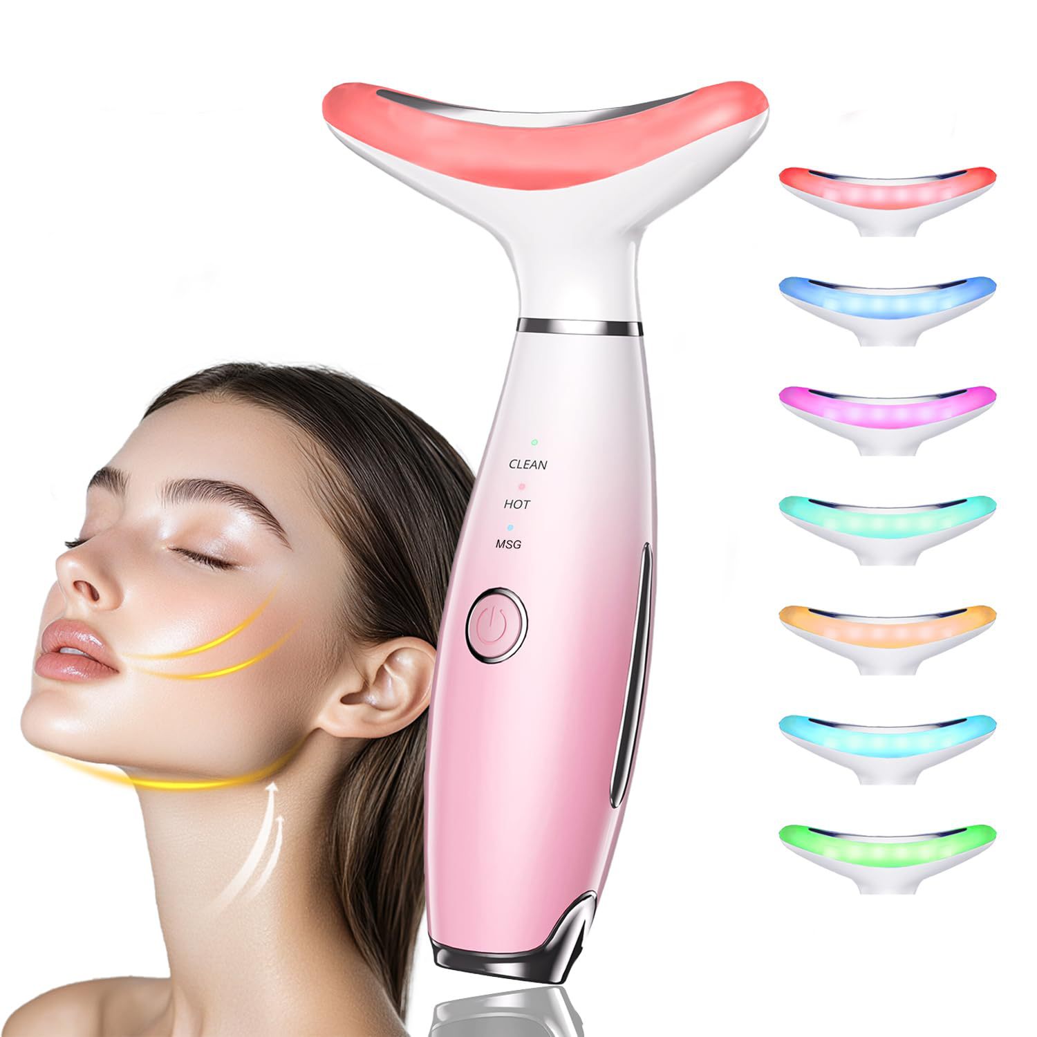 Neck beauty instrument, massage neck line instrument, 7-color ...