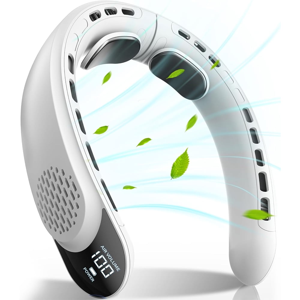 Neck fan 4 turbo foldable neck cooler 4000 mAh battery Bladeless ...