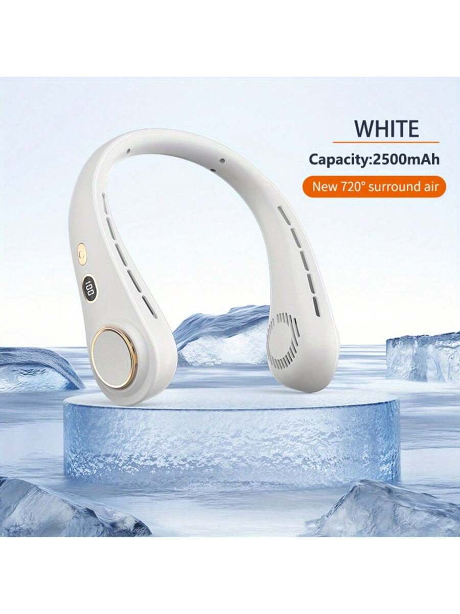 Neck fan USB portable 5-speed adjustable with digital display mini ...