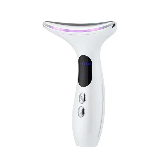 Neck massager, microcurrent + vibration neck care device, light therapy ...