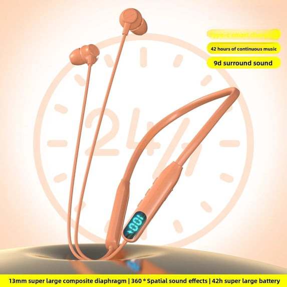 Neckband Bluetooth Headphones - 42-Hour Continuous Playtime, 9D ...