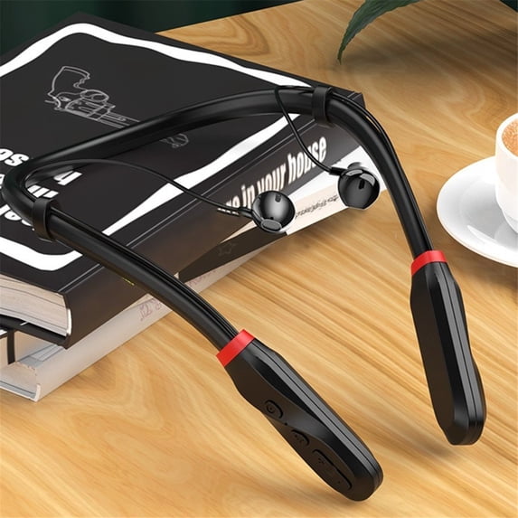 Neckband Bluetooth Headphones, Extra Long Playing Time Wireless Stereo ...
