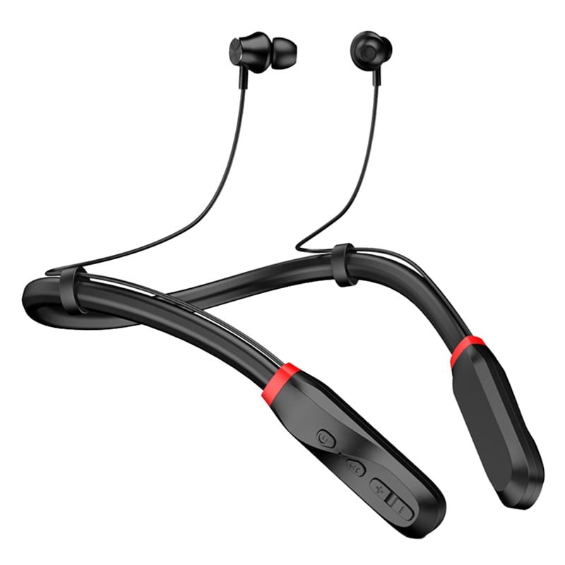 Neckband Bluetooth Headphones, Extra Long Playing Time Wireless Stereo ...