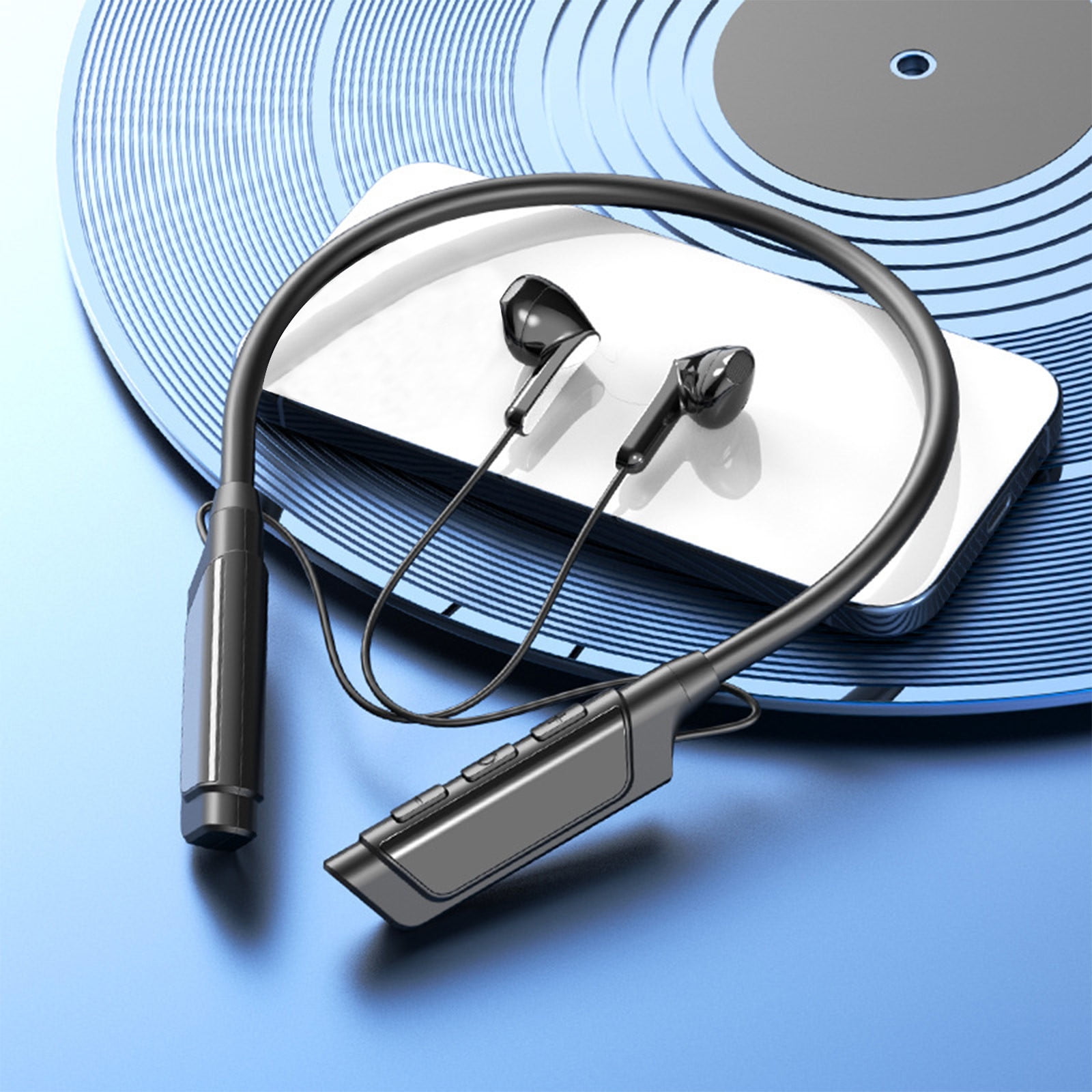 Neckband Bluetooth Headphones, Retractable Earbuds Wireless Bluetooth ...