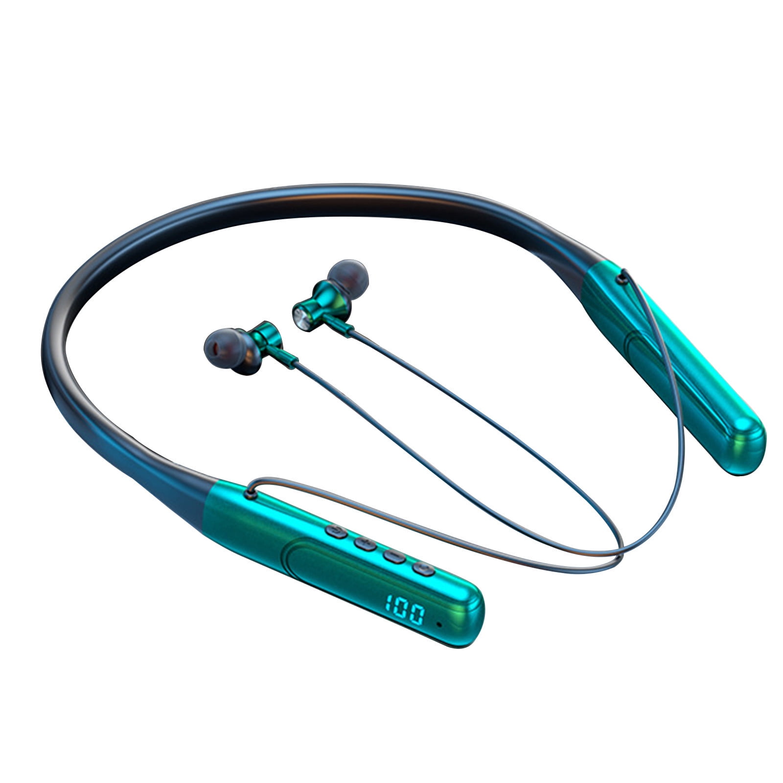 Neckband Bluetooth Headphones, Retractable Earbuds Wireless Bluetooth ...