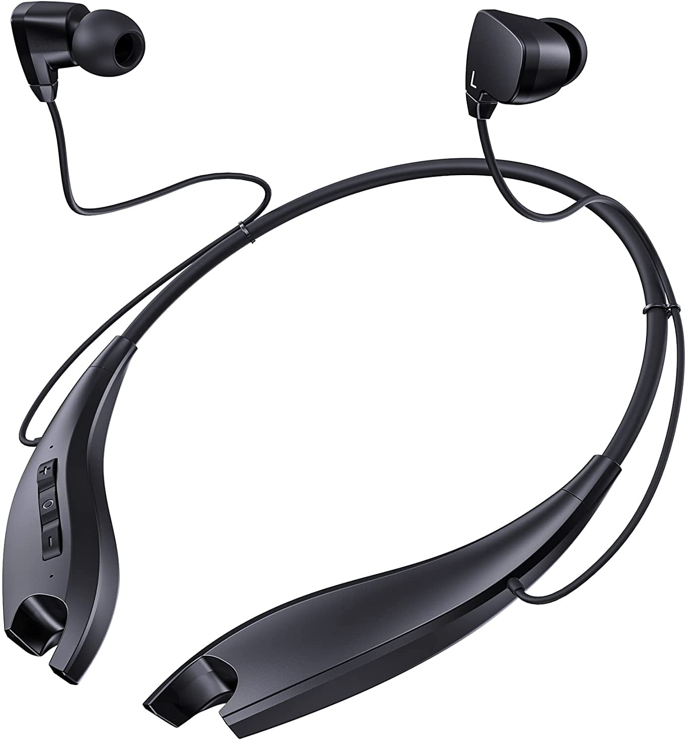 Neckband Bluetooth headset, wrap around neck headset 24 hours + play ...