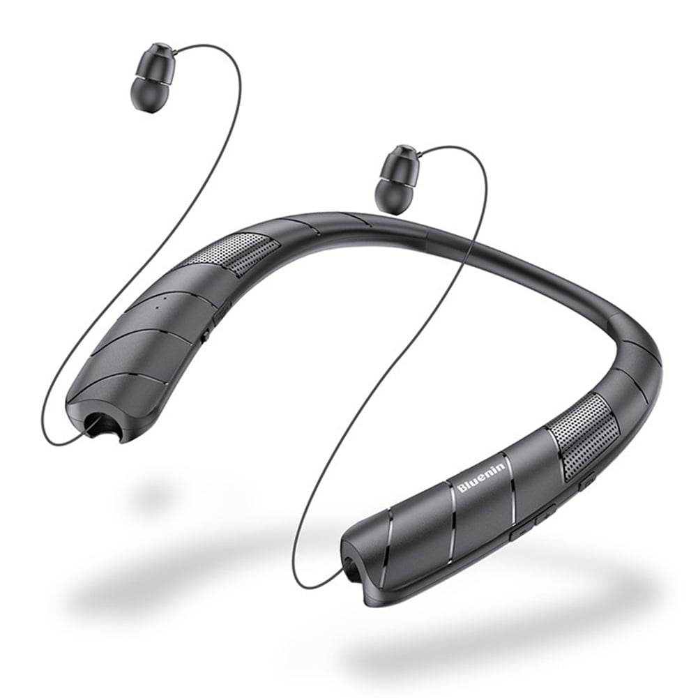 Neckband Earbuds Speaker with Mic Handfree Call Bluetooth-compatible ...