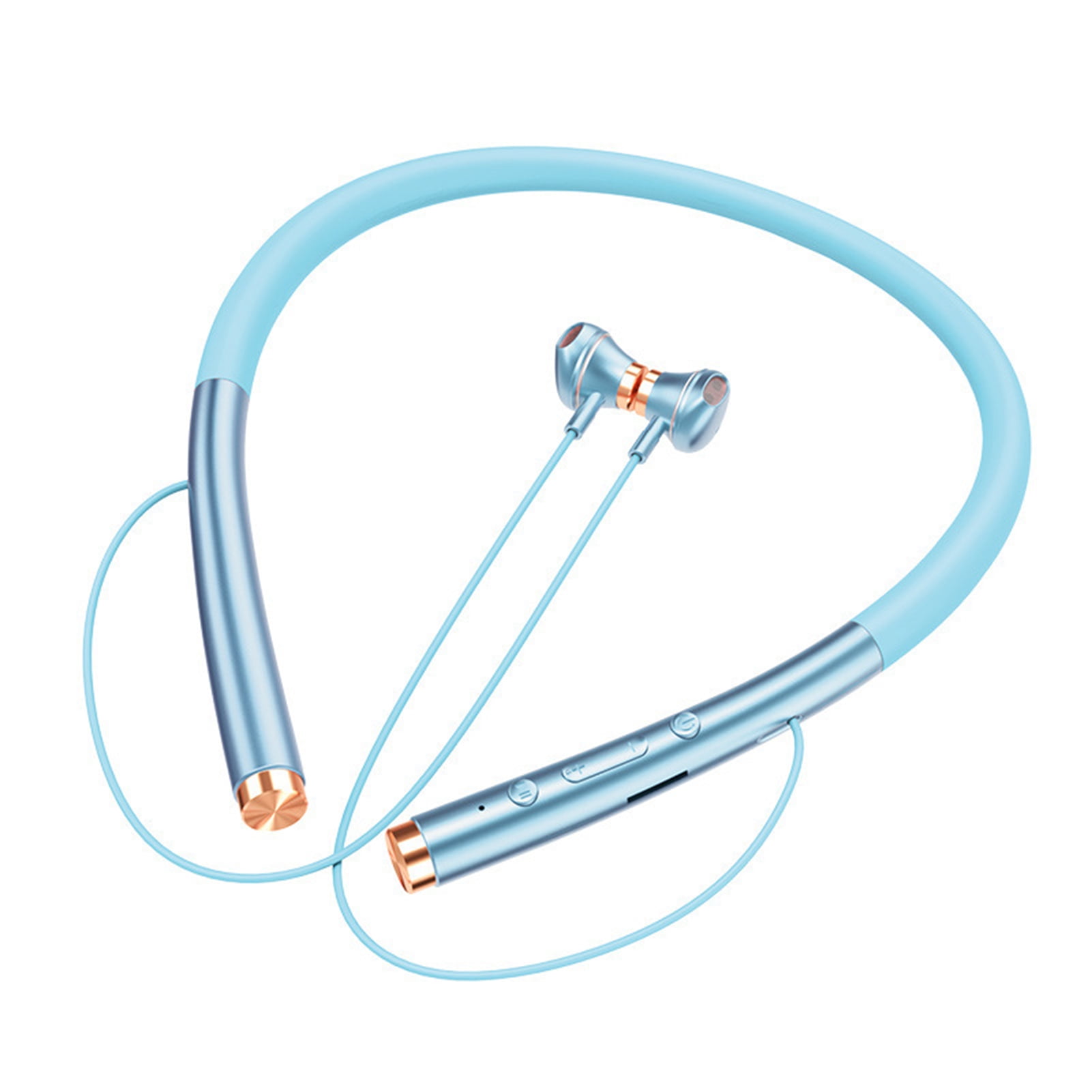 Neckband Earphone Bluetooth-compatible 5.0 Stereo Sound Waterproof ...