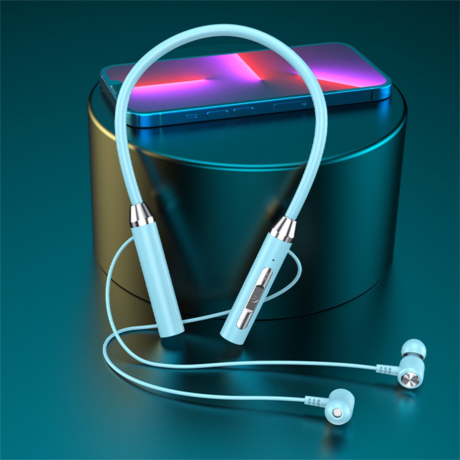 Neckband Headphones - Wireless Bluetooth 5.2 Sports Earbuds, 7Hrs ...