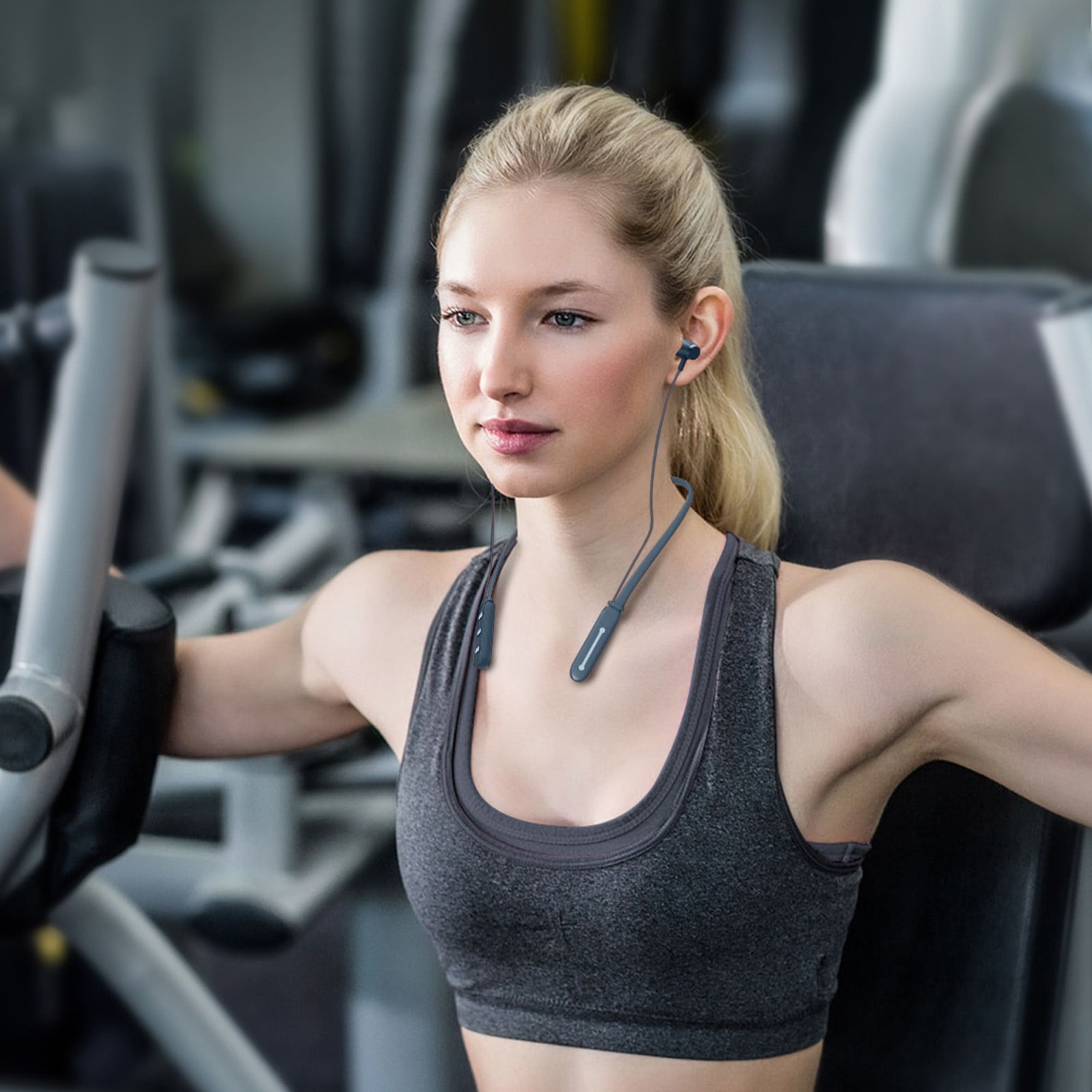 Neckband Wireless Bluetooth Sports Headphones Magnetic Design Can Be ...