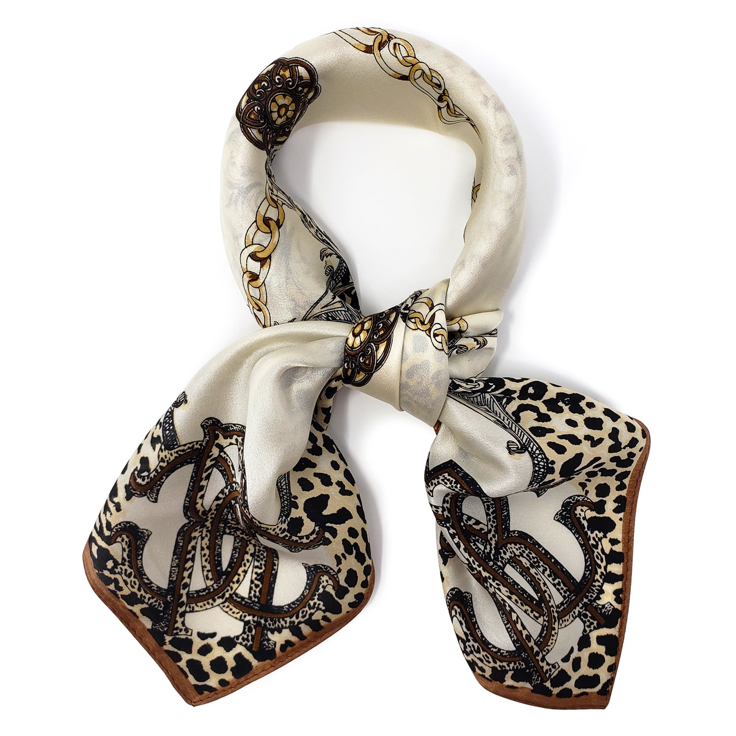 Neckerchief for Women - 100% Mulberry Silk Neck Scarf - Size: 21 x 21 ...