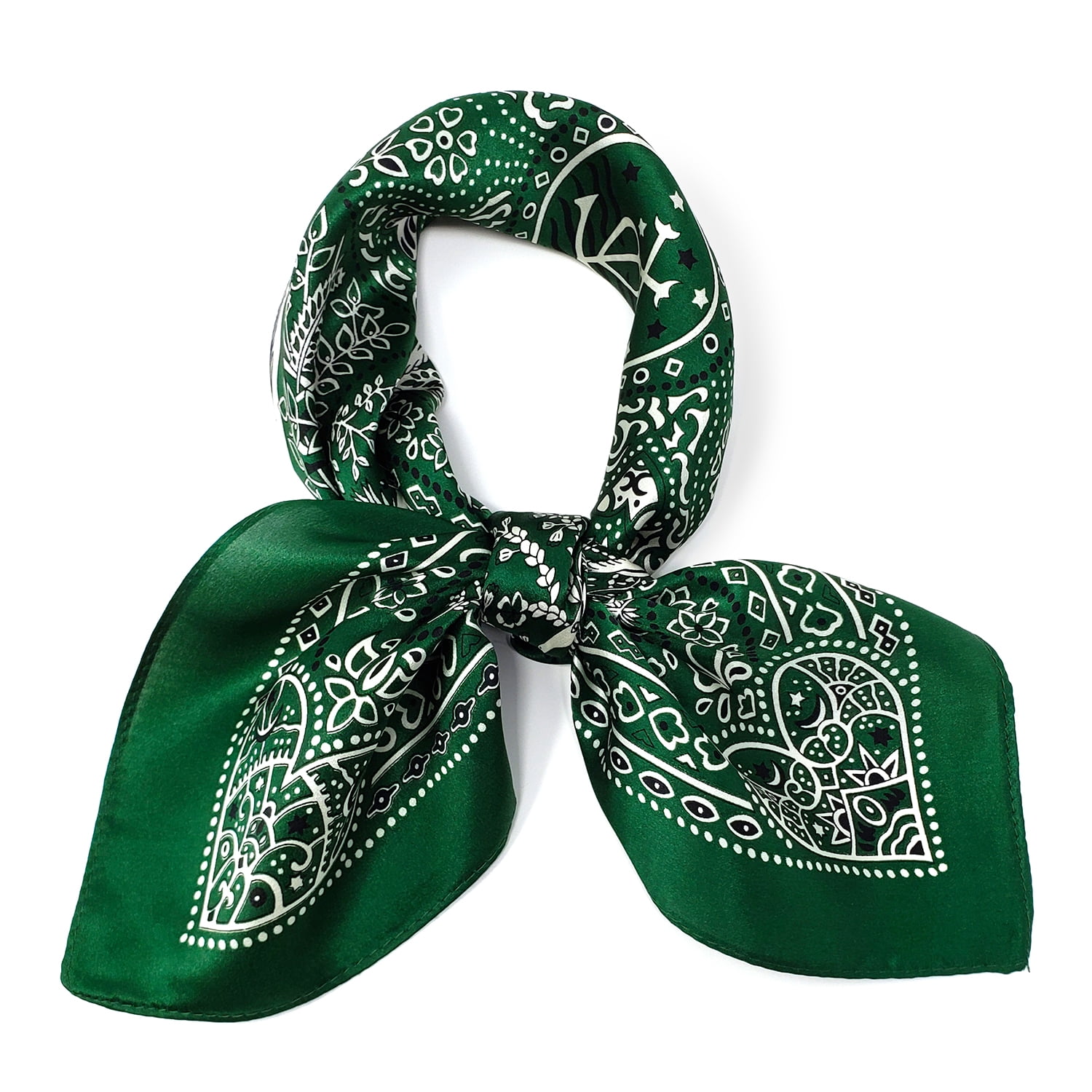 Neckerchief for Women - 100% Mulberry Silk Neck Scarf - Size: 21 x 21 ...