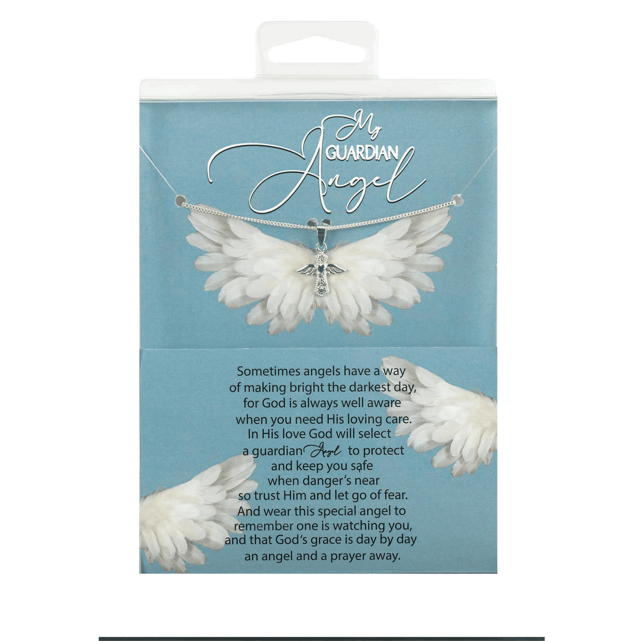 Necklace 18" Chain Cross Guardian Angel[ ] - Walmart.com