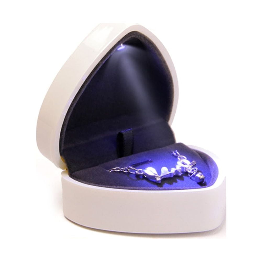 Necklace Box case with LED Light for Proposal Engagement Wedding ...
