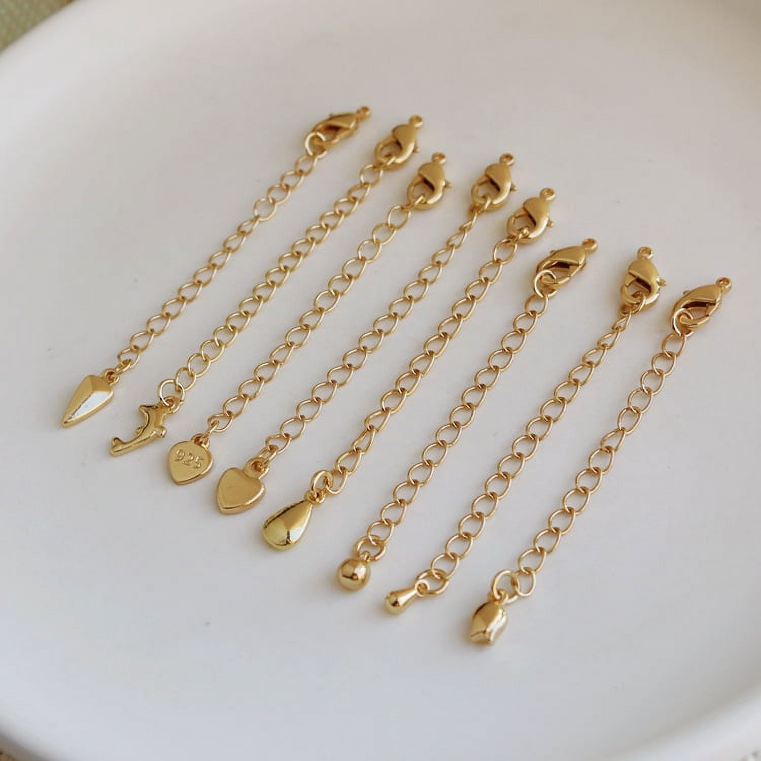 Necklace Bracelet Extenders Gold Chain Extenders for Necklaces ...