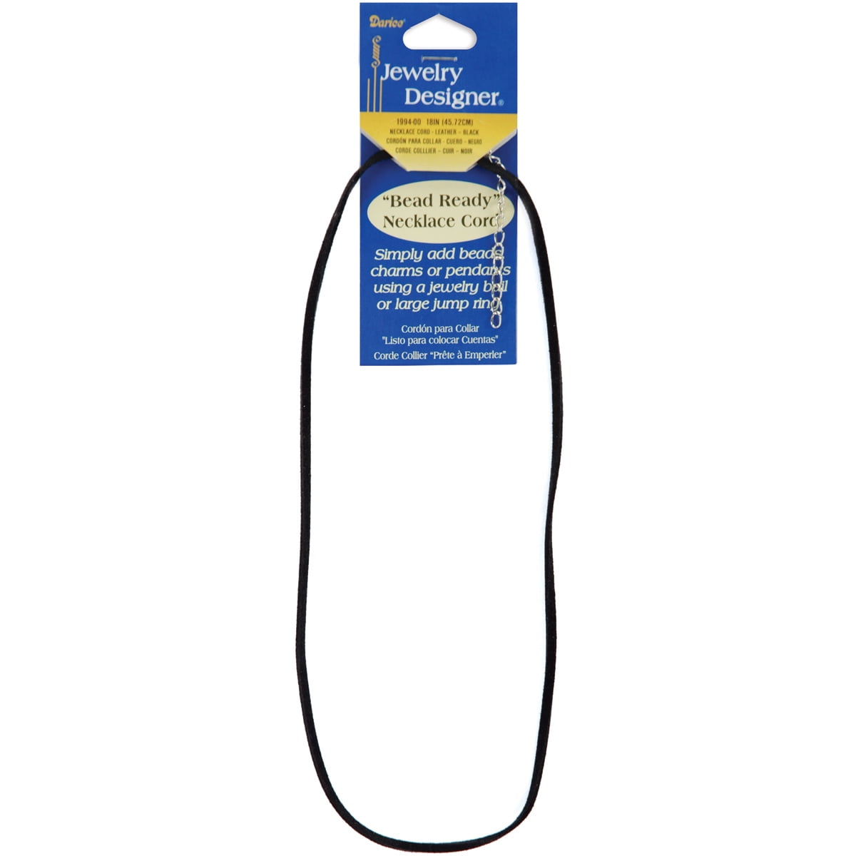 Necklace Cord 18 Inch/Pkg-Black Suede - Walmart.com