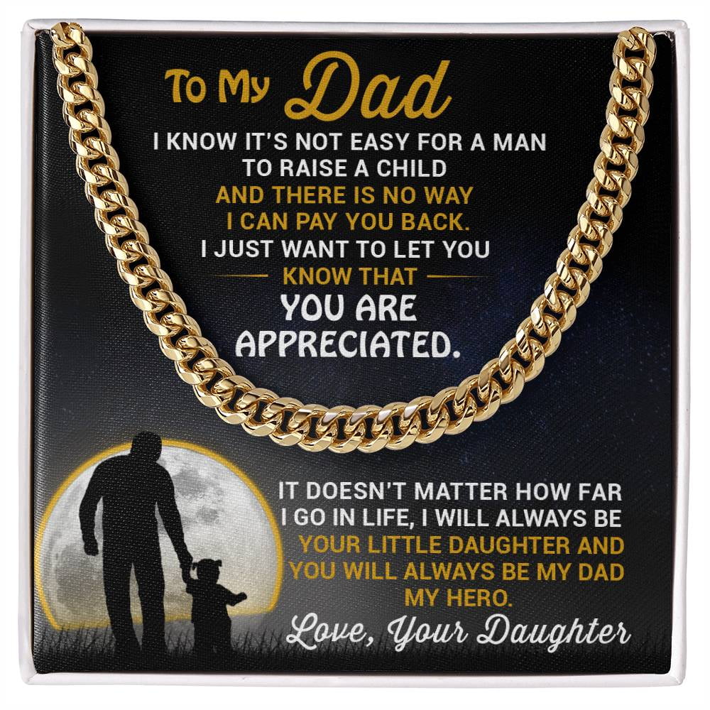 Necklace For Dad From Daughter, Best Father's Day Gift For Dad, Chain ...