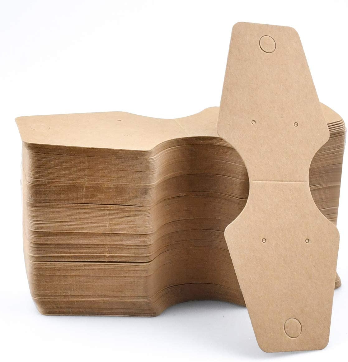 Necklace Display Card 100 PCS Fold Over Tags Kraft Paper Jewelry ...