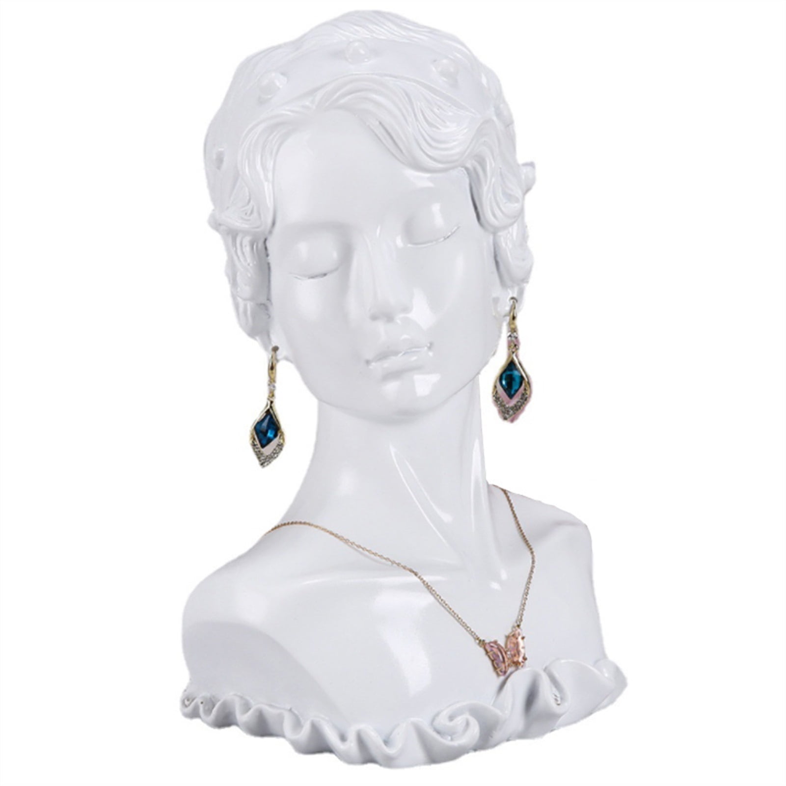 Necklace Earring Holder Mannequin Head Bust Stand Model Shop Jewelry ...