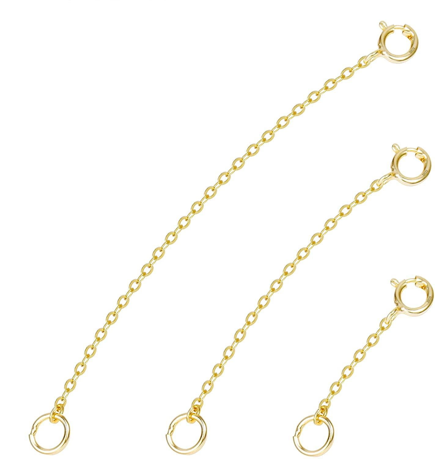 Necklace Extender Gold Necklace Extenders 925 Sterling Silver Extender ...