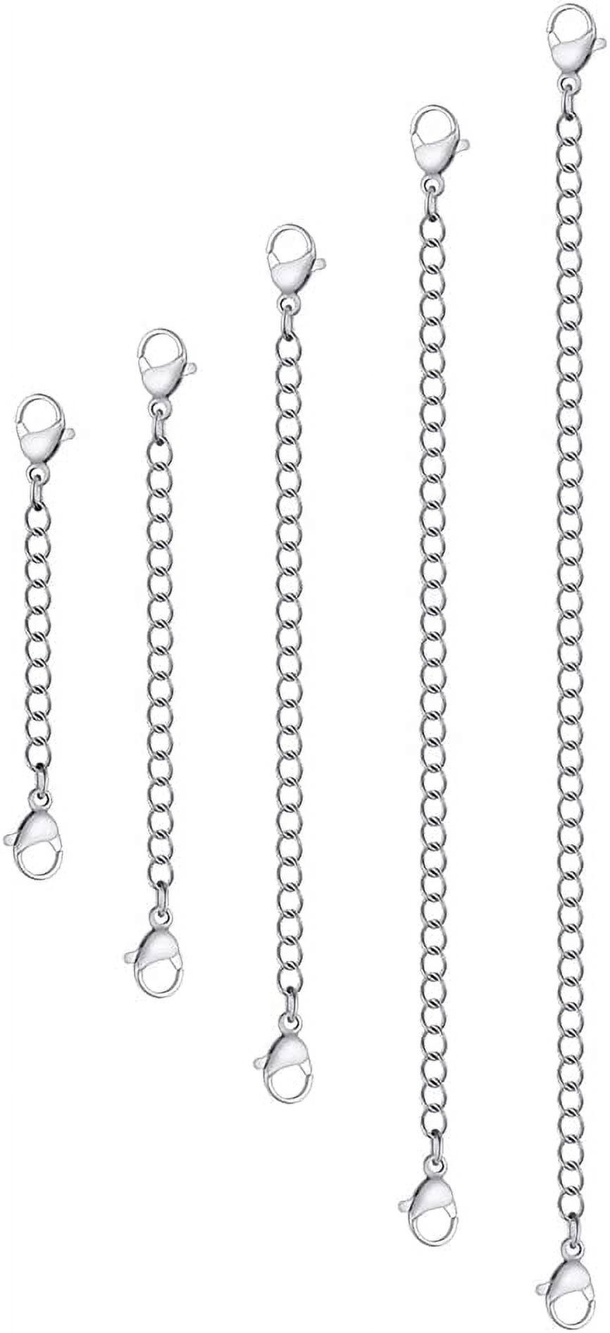 Walmart Sterling Silver Necklace Extender Set for Women, 5-Piece ...